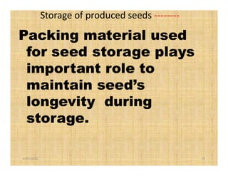General principles of seed production | PDF