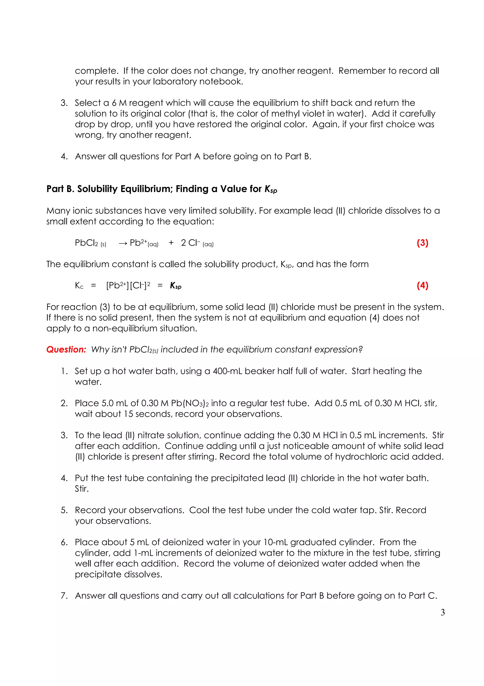 Le chatelier equilibrium | PDF