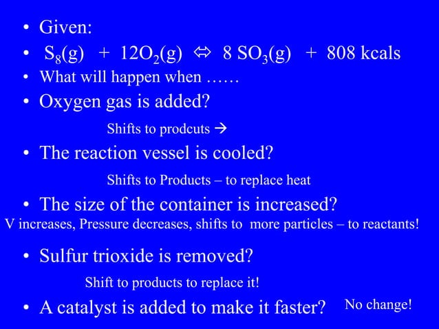 Le Chateliers Principle.ppt | Chemistry | Science