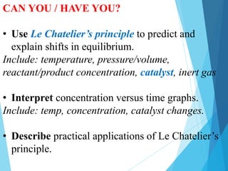 Le Chateliers Principle 2 chemistry grade 12 | PPT