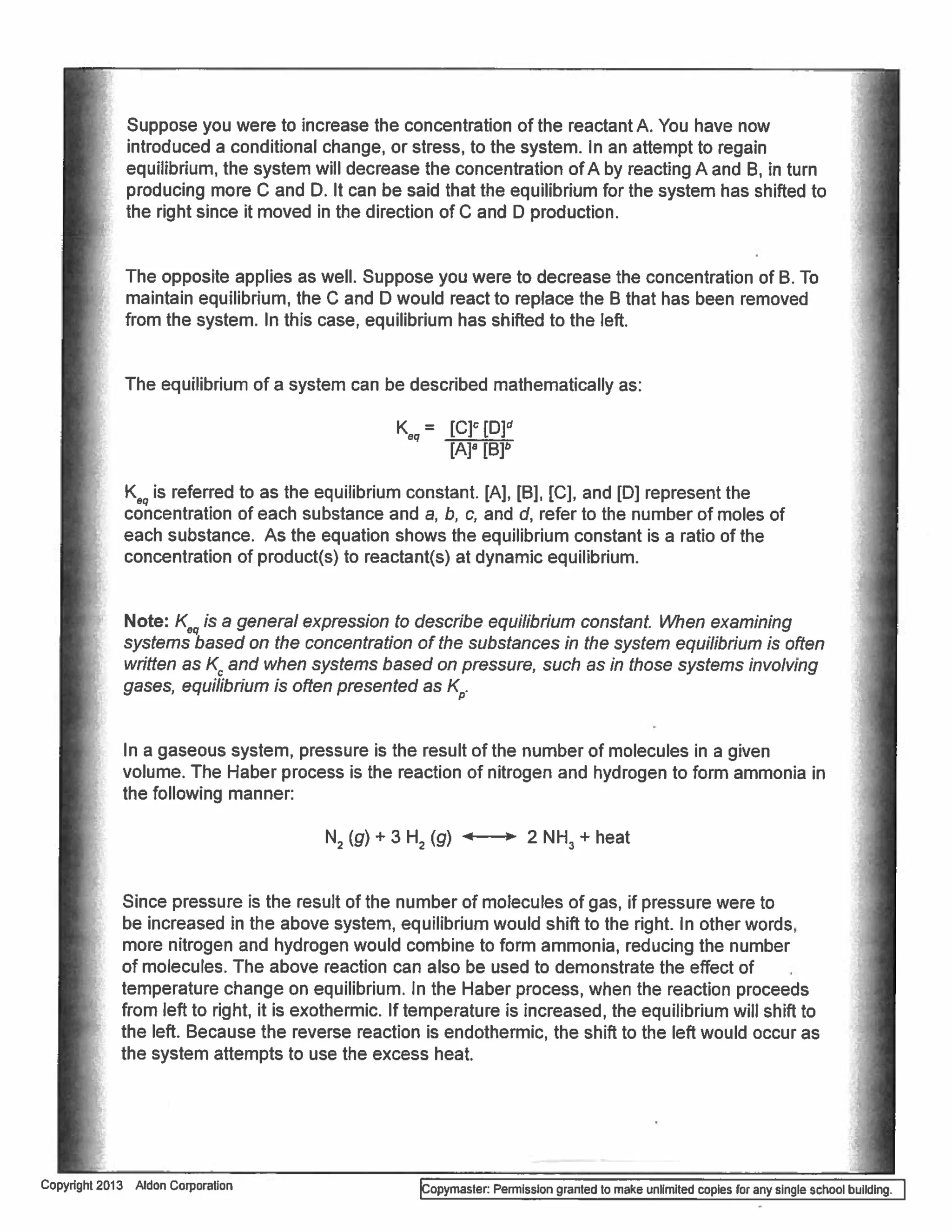 Le chatlier's principle | PDF