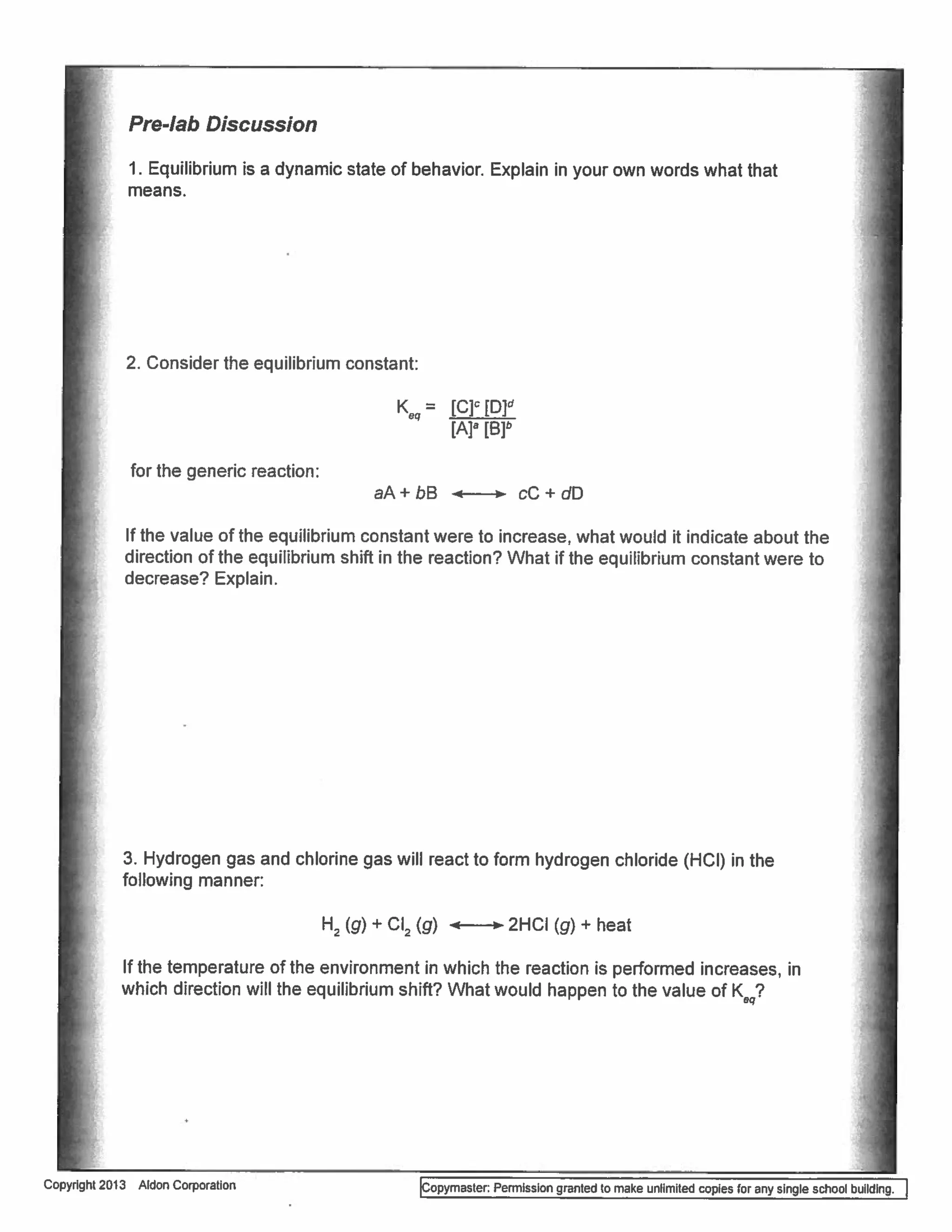 Le chatlier's principle | PDF