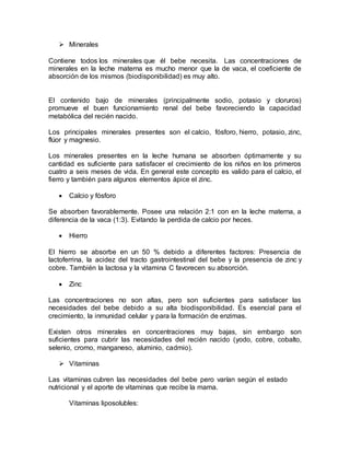 analisis bromatologico de la Leche materna | DOCX