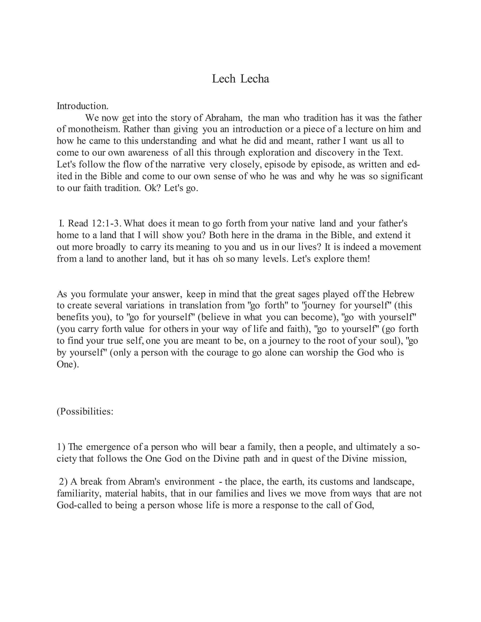 Lech lecha | PDF