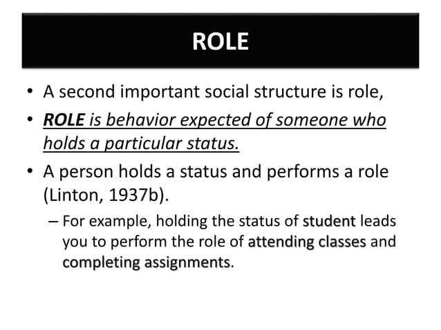 Lec iii Role and Status - Imran Ahmad Sajid | PPTX