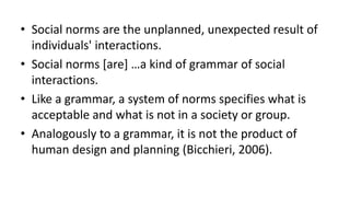 Lec ii part 2 the functions-of_social_norms | PPTX