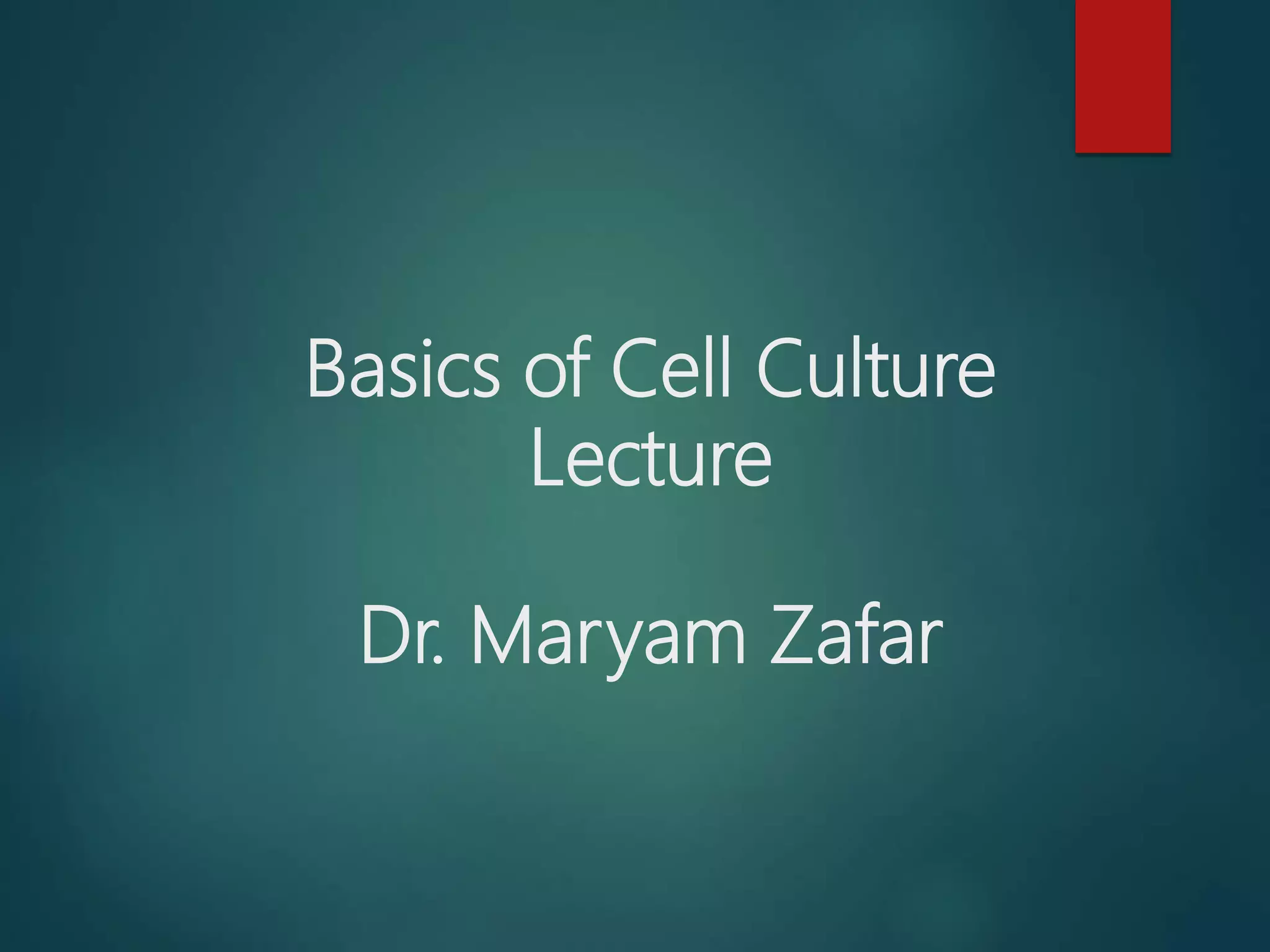 Lec Mammalian Cell Cultureppt