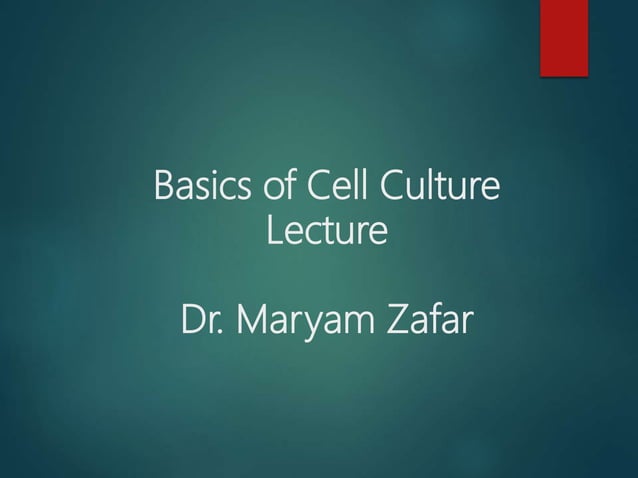 Lec Mammalian Cell Culture.ppt | Biological Sciences | Science