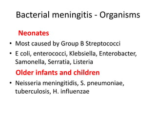 Lec meningitis dr saima batool .associate professor pediatrics ucm,lhr ...