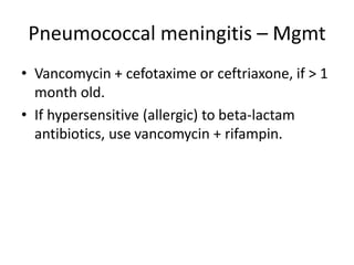 Lec meningitis dr saima batool .associate professor pediatrics ucm,lhr ...