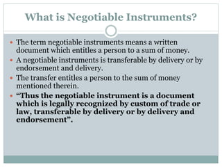 Lec negotiable instruments | PPTX