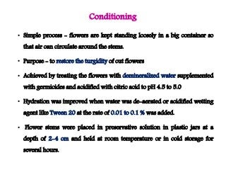 Cut Flower - Precooling , pulsing and holding techniques | PDF