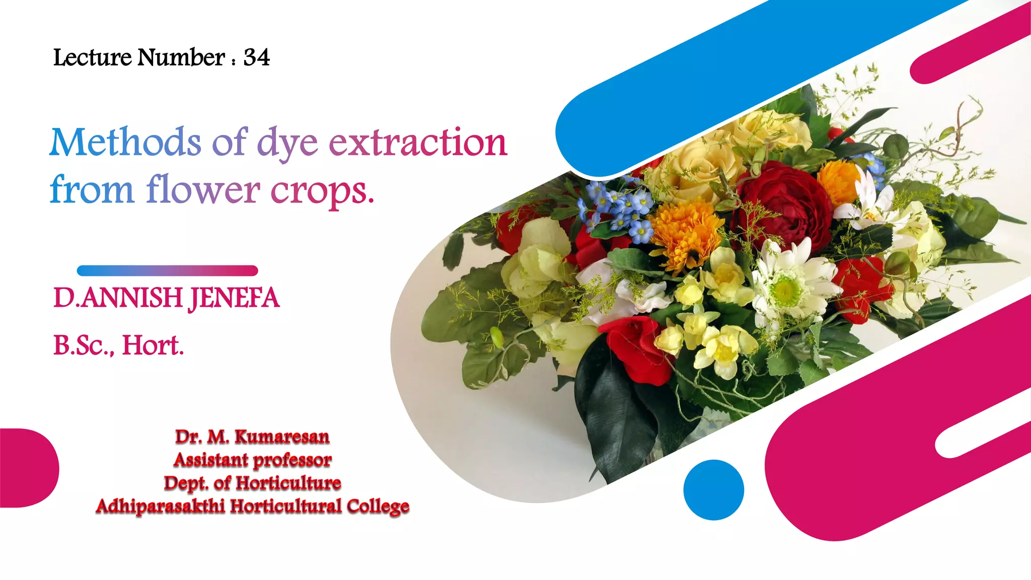 Methods of dye extraction from flower crops | PDF