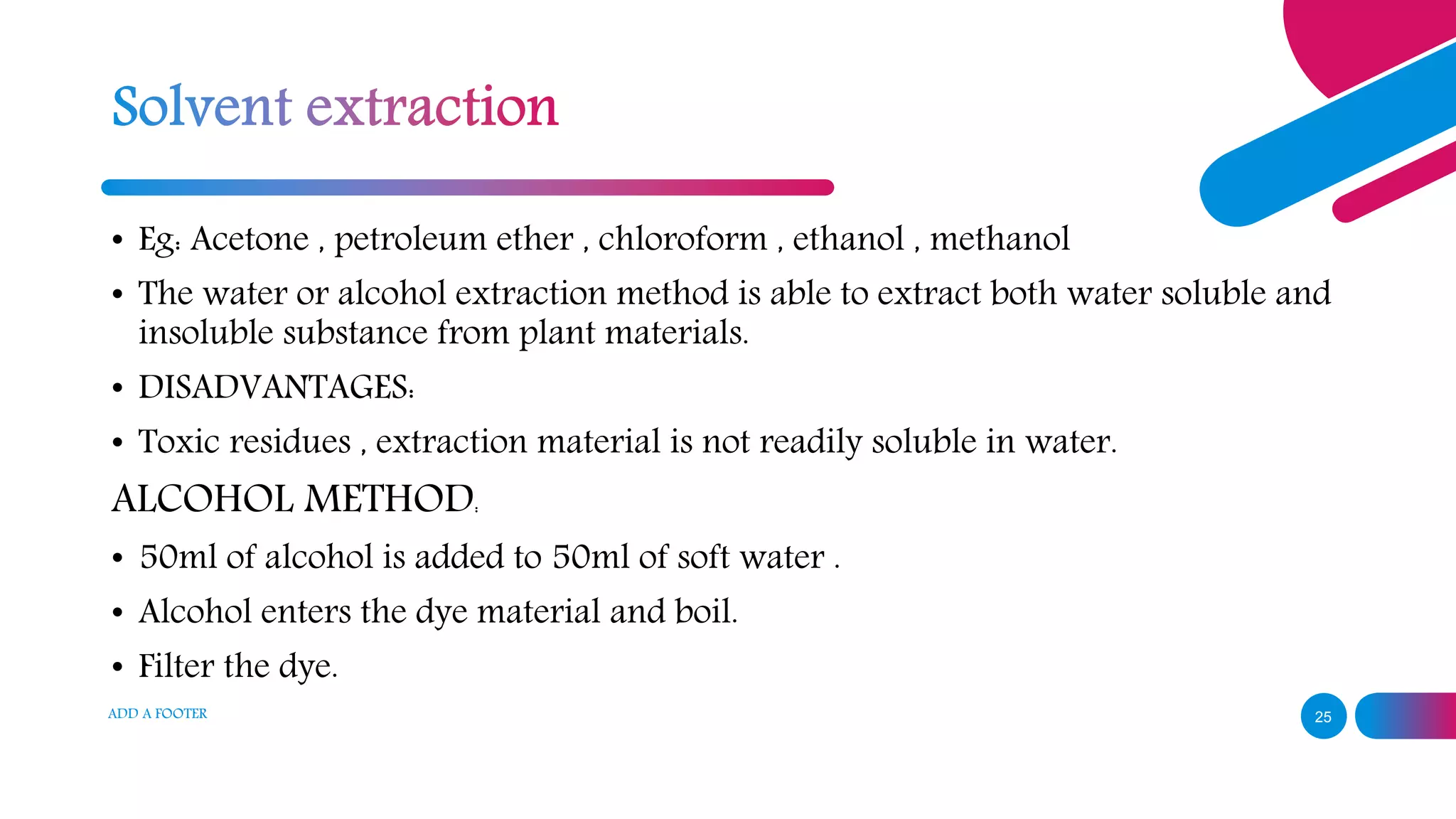 Methods of dye extraction from flower crops | PDF