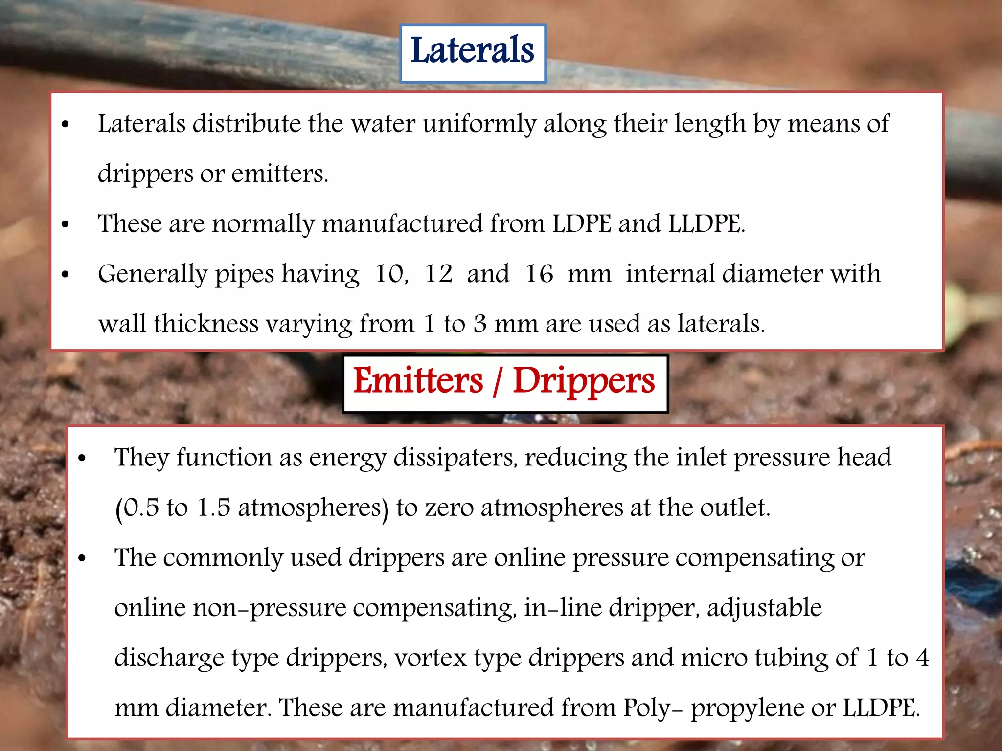 Design, layout and installation of drip and fertigation in precision ...