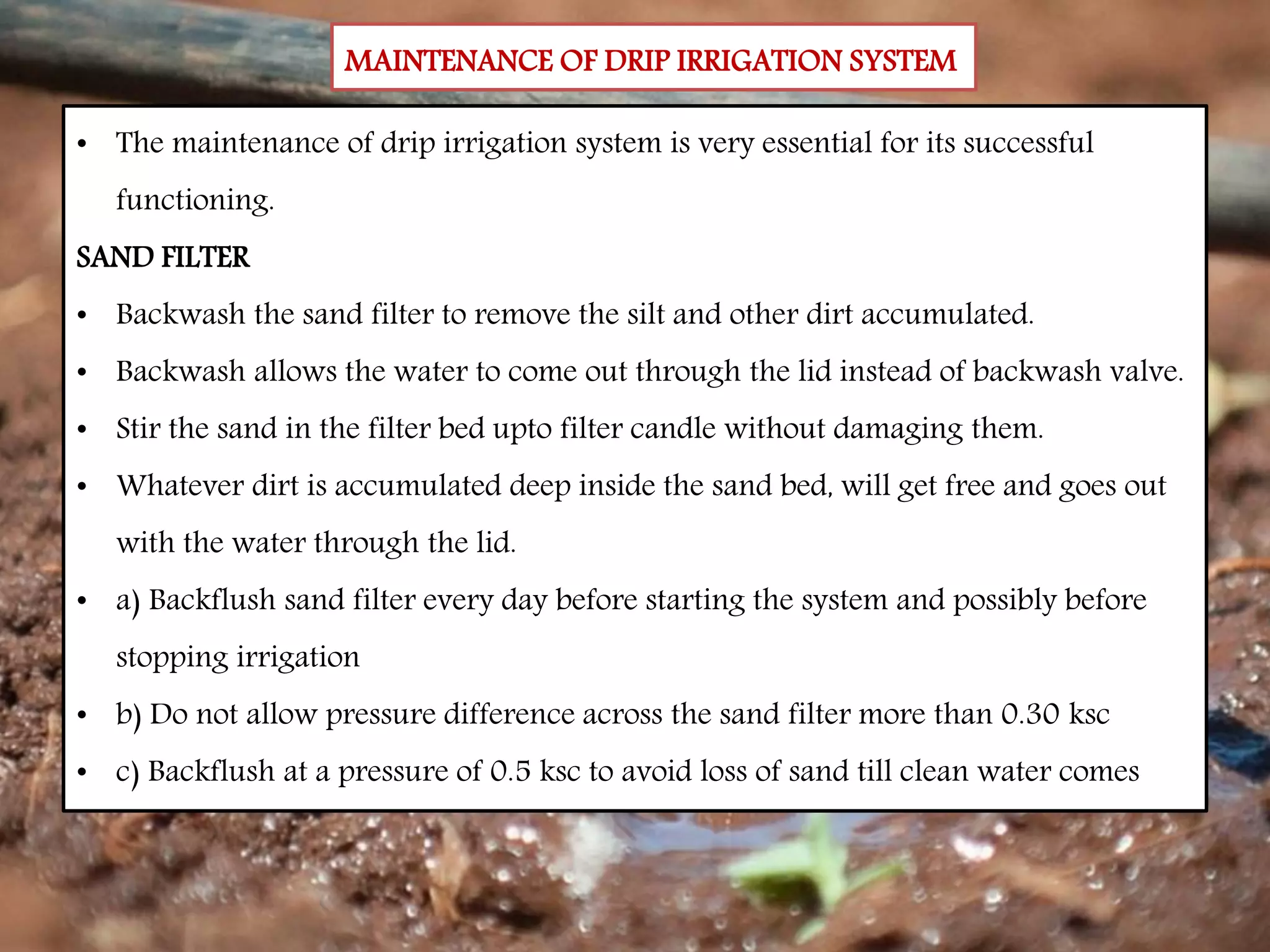 Design, layout and installation of drip and fertigation in precision ...