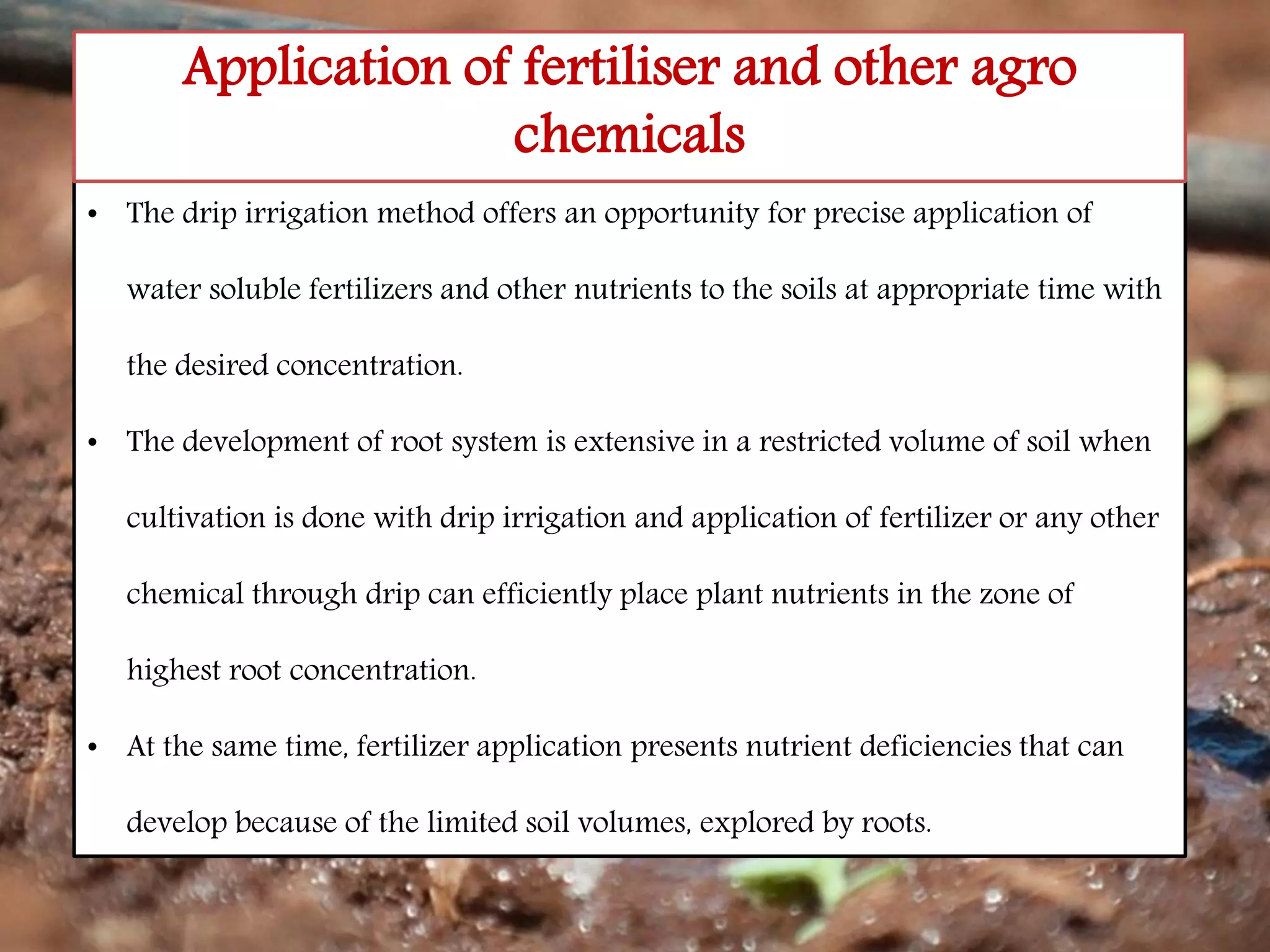 Design, layout and installation of drip and fertigation in precision ...