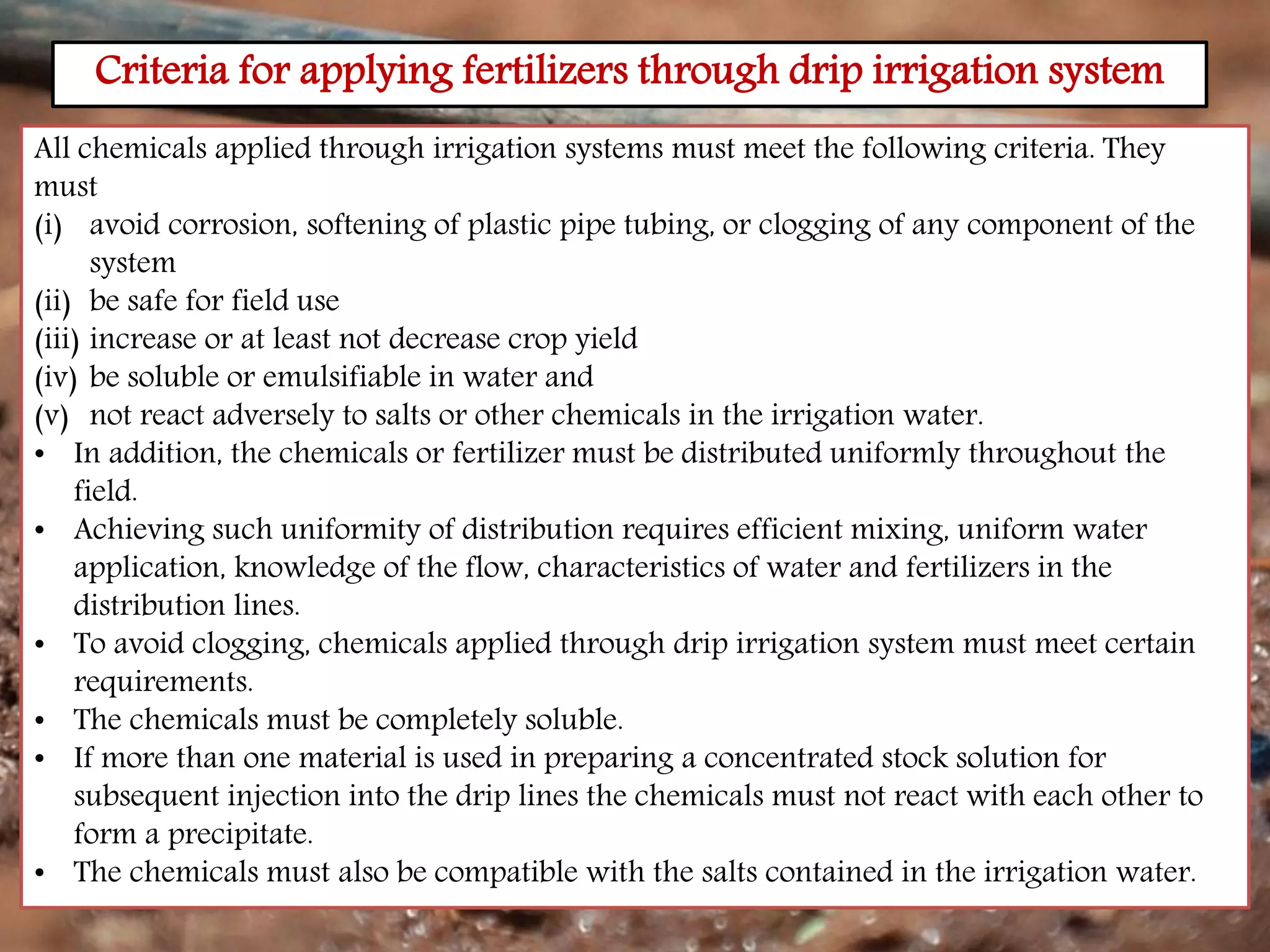 Design, layout and installation of drip and fertigation in precision ...