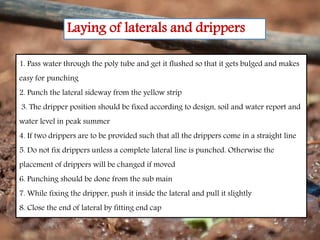 Design, layout and installation of drip and fertigation in precision ...