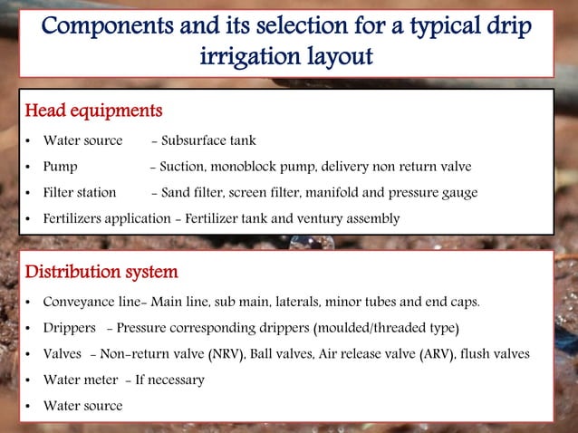 Design, layout and installation of drip and fertigation in precision ...