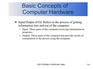 Lec no. 3 comp hardware components | PPT
