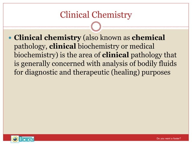 clinical chemistry - blood Analysis | PPTX