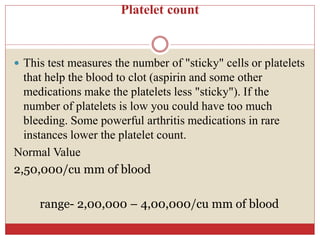 clinical chemistry - blood Analysis | PPTX