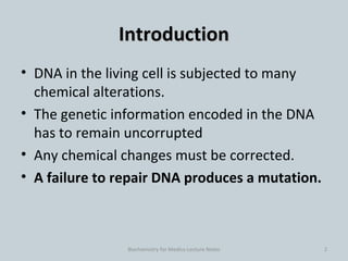 DNA damage and Repair mechanism and types | PDF