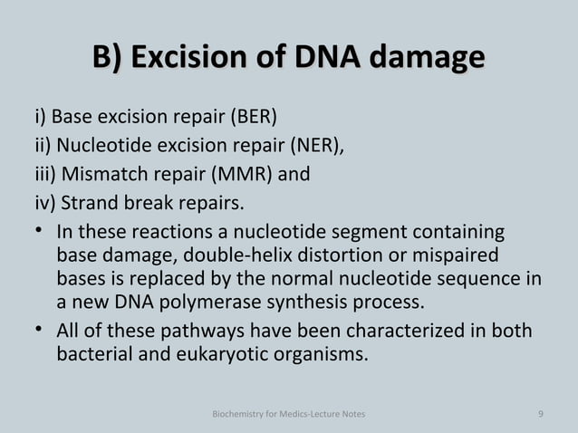 DNA damage and Repair mechanism and types | PDF | Chemistry | Science