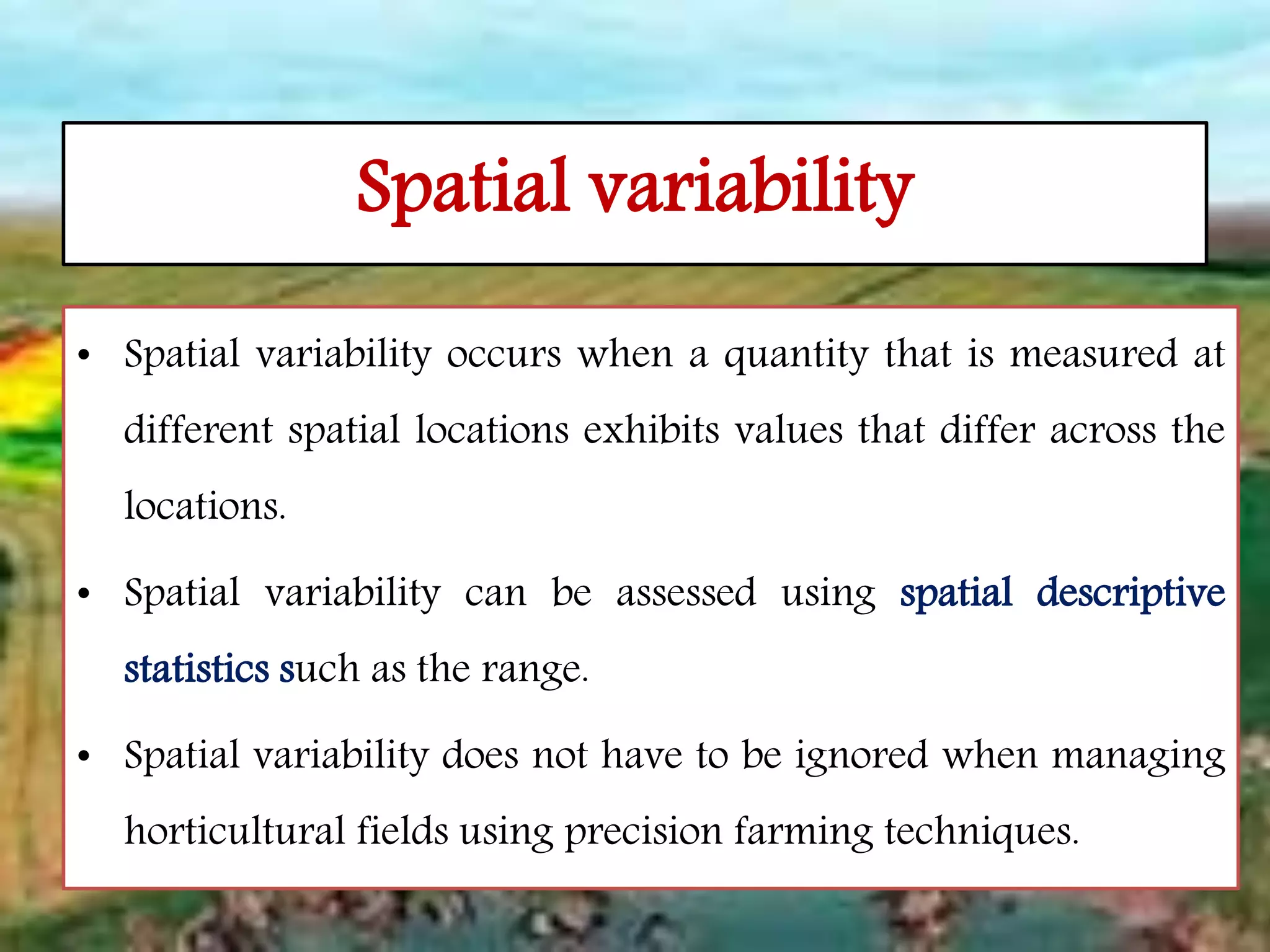 Thematic maps, spatial variability, mobile mapping systems and its ...