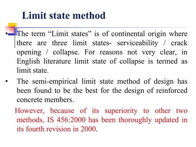 Limit state design of RCC concrete structures | PPTX | Civil ...