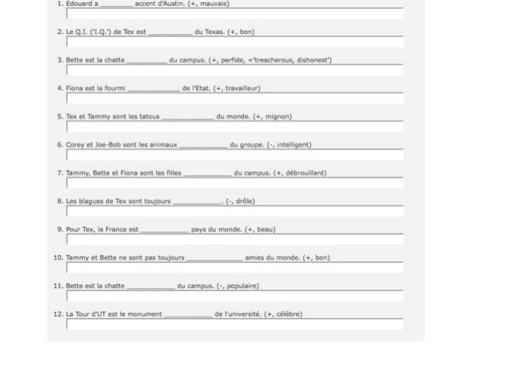 Comparatifs et superlatifs