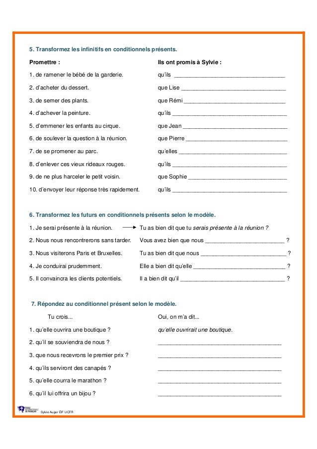 le conditionnel present emploi