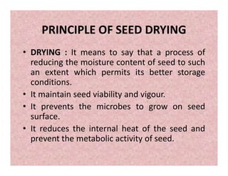 Principles of seed drying | PDF