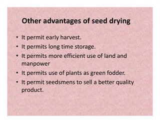 Principles of seed drying | PDF