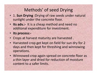 Principles of seed drying | PDF