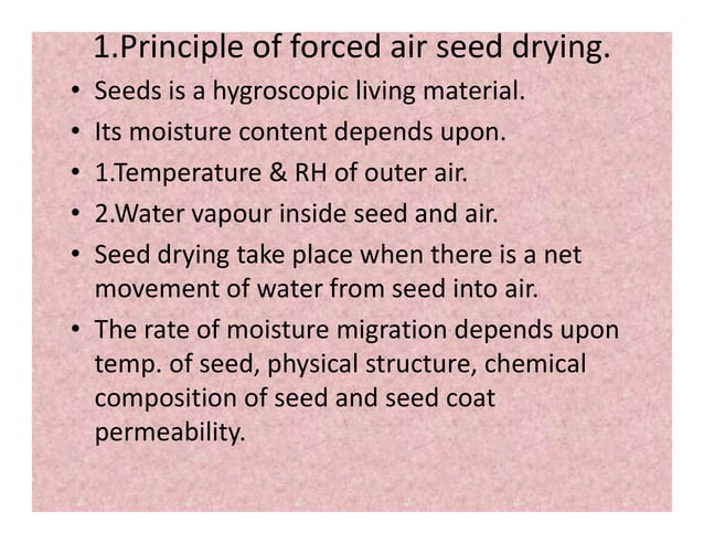 Principles of seed drying | PDF