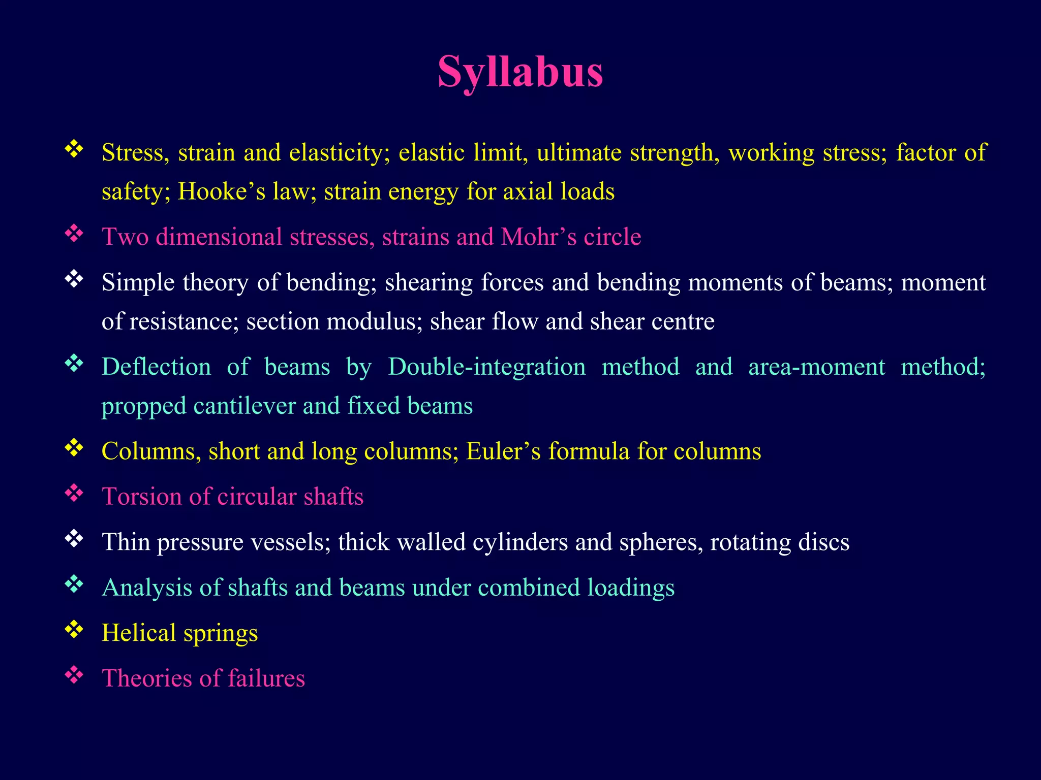 Prof.N.B.HUI Lecture of solid mechanics | PPT