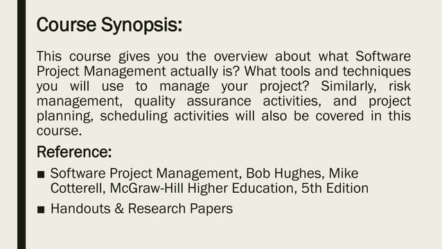 Lect-1: Software Project Management - Project Dimensions, Players, SDLC and Phases | PDF