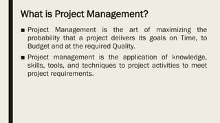 Lect-1: Software Project Management - Project Dimensions, Players, SDLC ...
