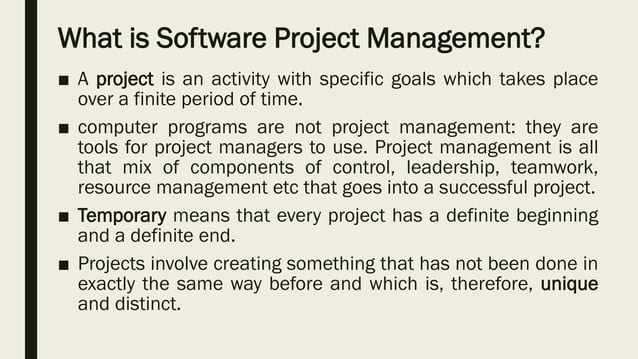 Lect-1: Software Project Management - Project Dimensions, Players, SDLC and Phases | PDF