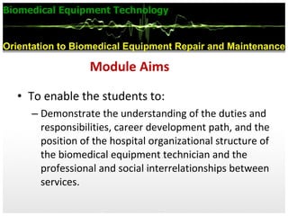 Lecture 01: Bio medical Equipment Technology | PPT