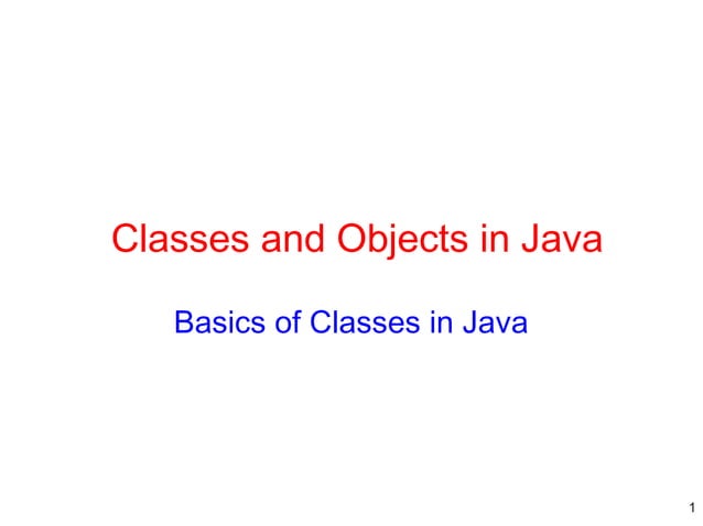 Lect 1-class and object | PPT