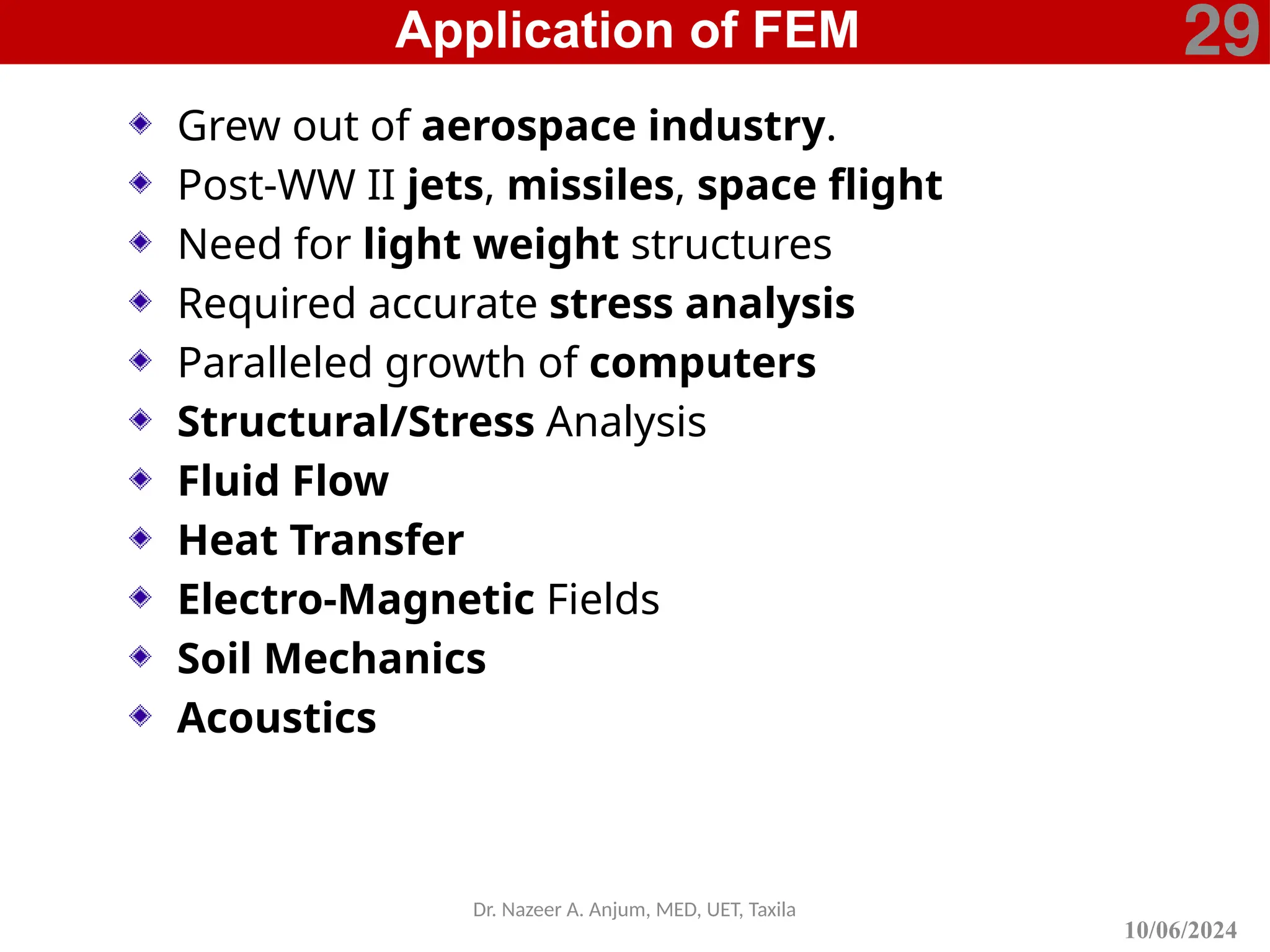 Fem Introduction To Finite Element Methodpptx Physics Science