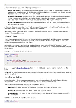 Lect 1-java object-classes | PDF