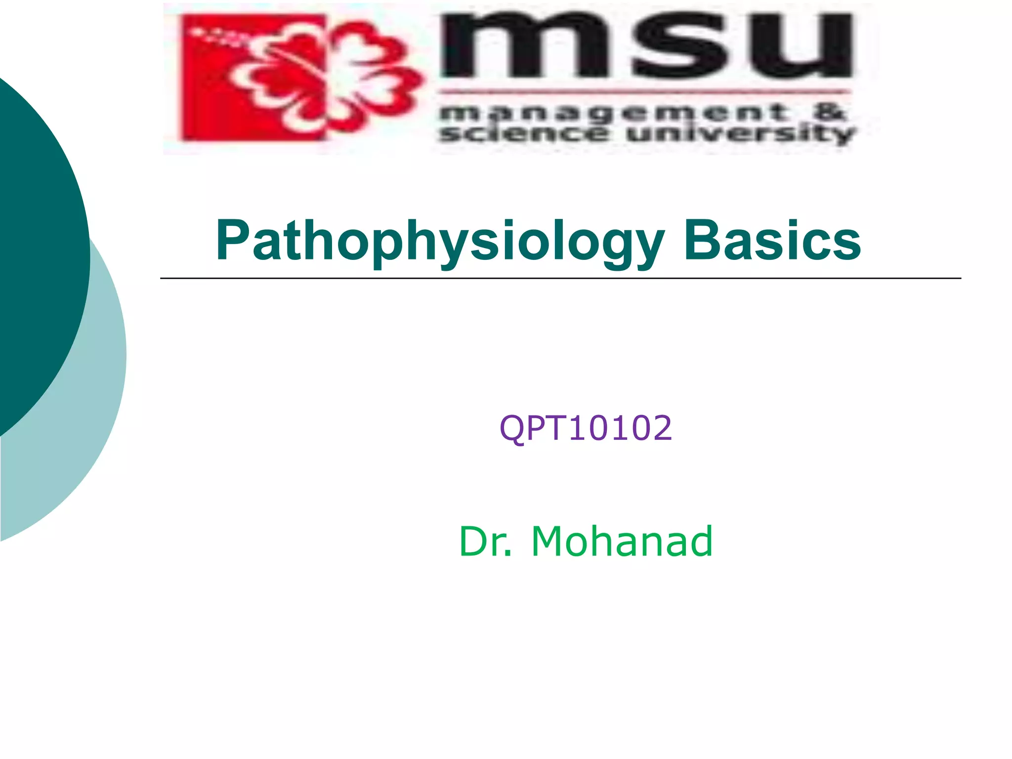 Lect 1-pathophysiology basics | PPT