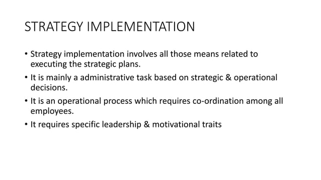 LECT-10-STRATEGY FORMULATION, IMPLEMENTATION, EVALUATION & CONTROL.pptx