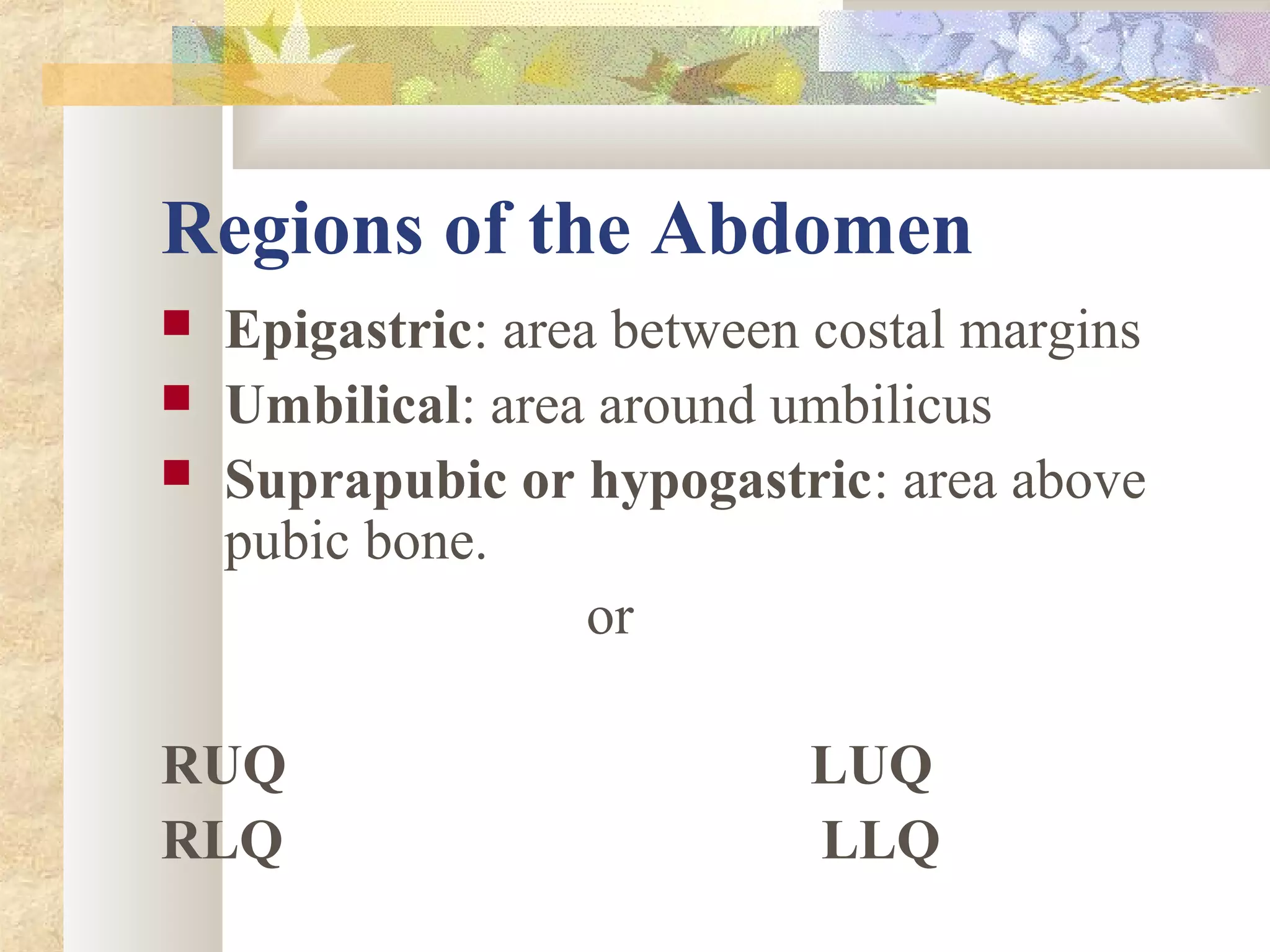 abdominal assessment | PPT