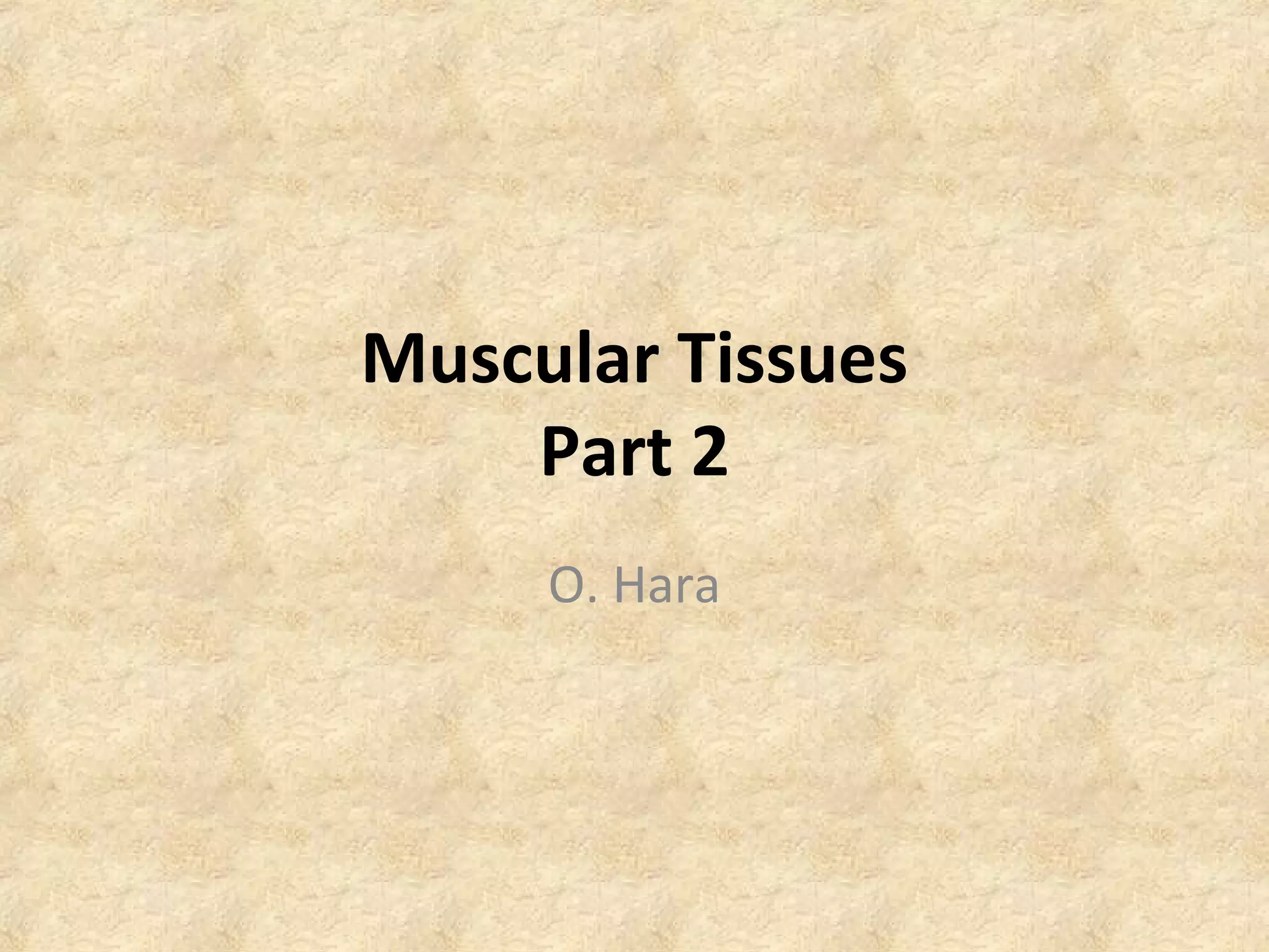 Lect. 8 muscular tissues - part 2 | PPT