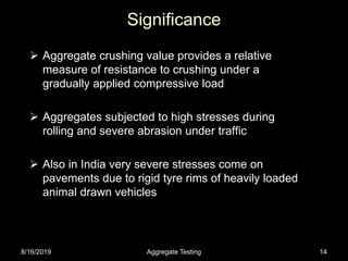 Lect 14-testing procedures for road aggregates | PPT